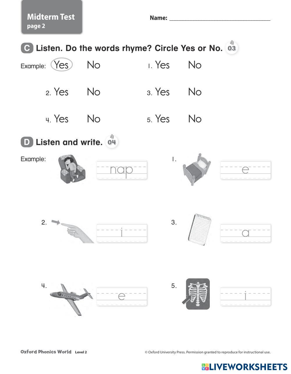 Oxford Phonics … | Free Interactive Worksheets | 7856863