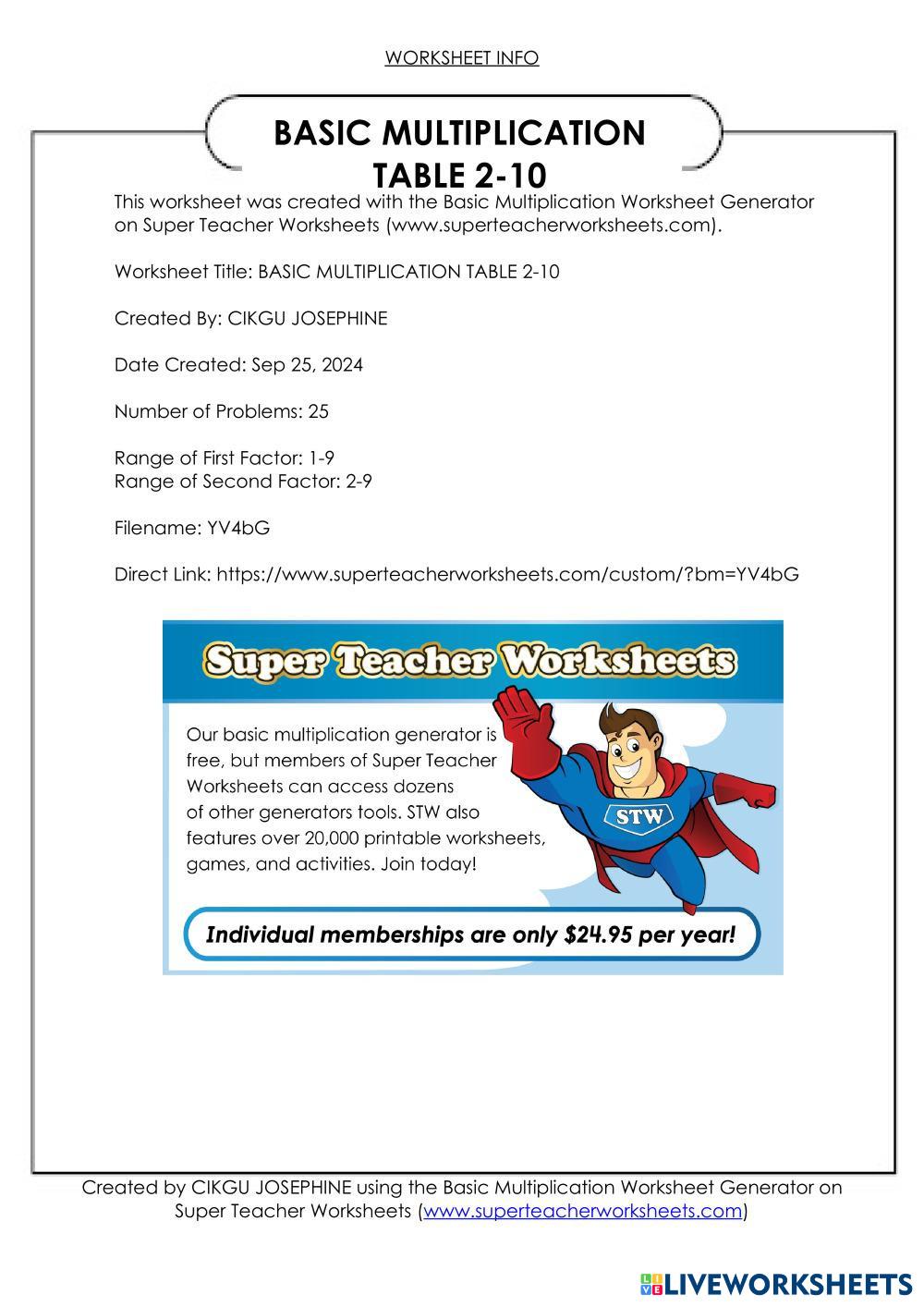 7861603 | MULTIPLICATION YEAR 2 | JOSEPHINE MENA