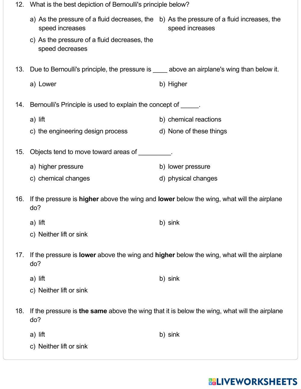 Bernoulli's Pri… | Free Interactive Worksheets | 7863677