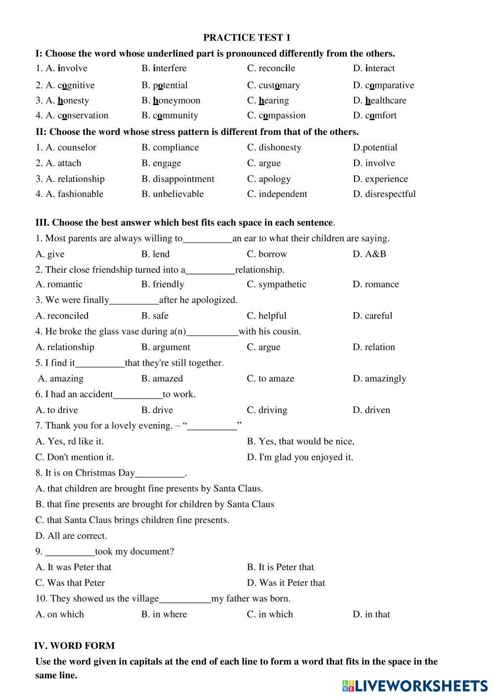 GRADE 11. PRACT… | Free Interactive Worksheets | 7867235