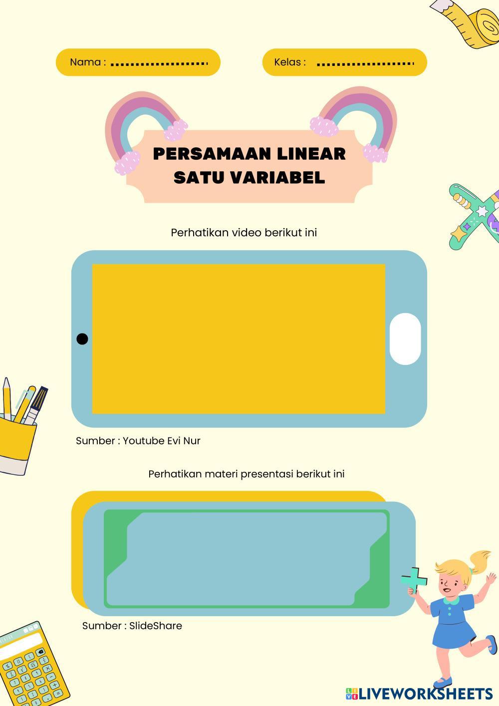 8001093 | LKS SPLSV | REYNA NURMEIDA | LiveWorksheets