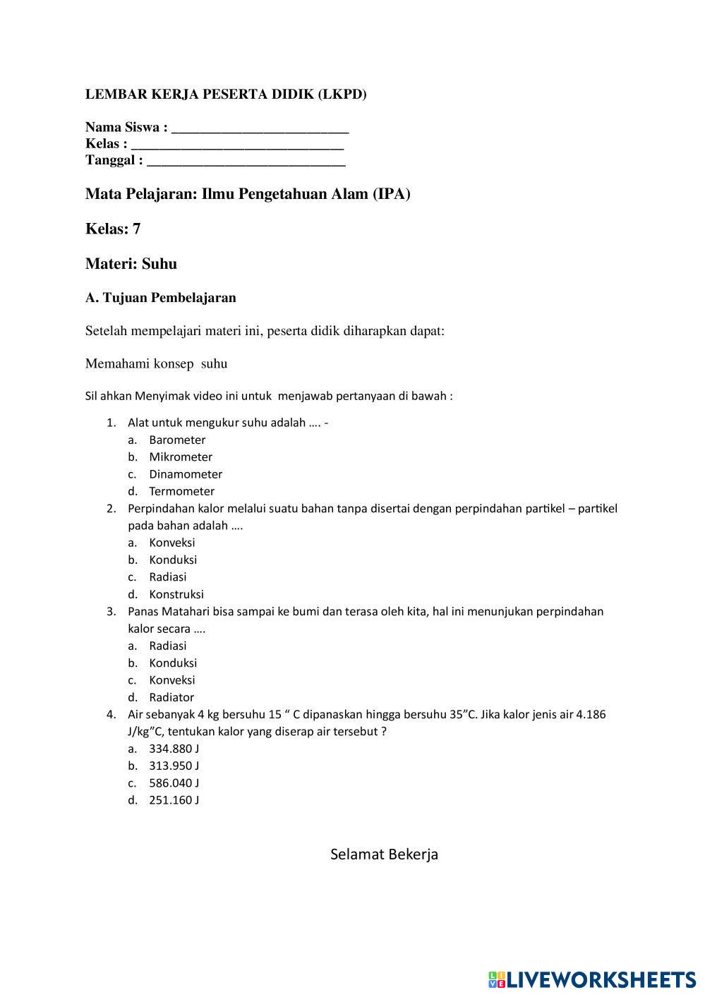 8002465 | LKPD IPA KELAS 7 | Hajar Malani