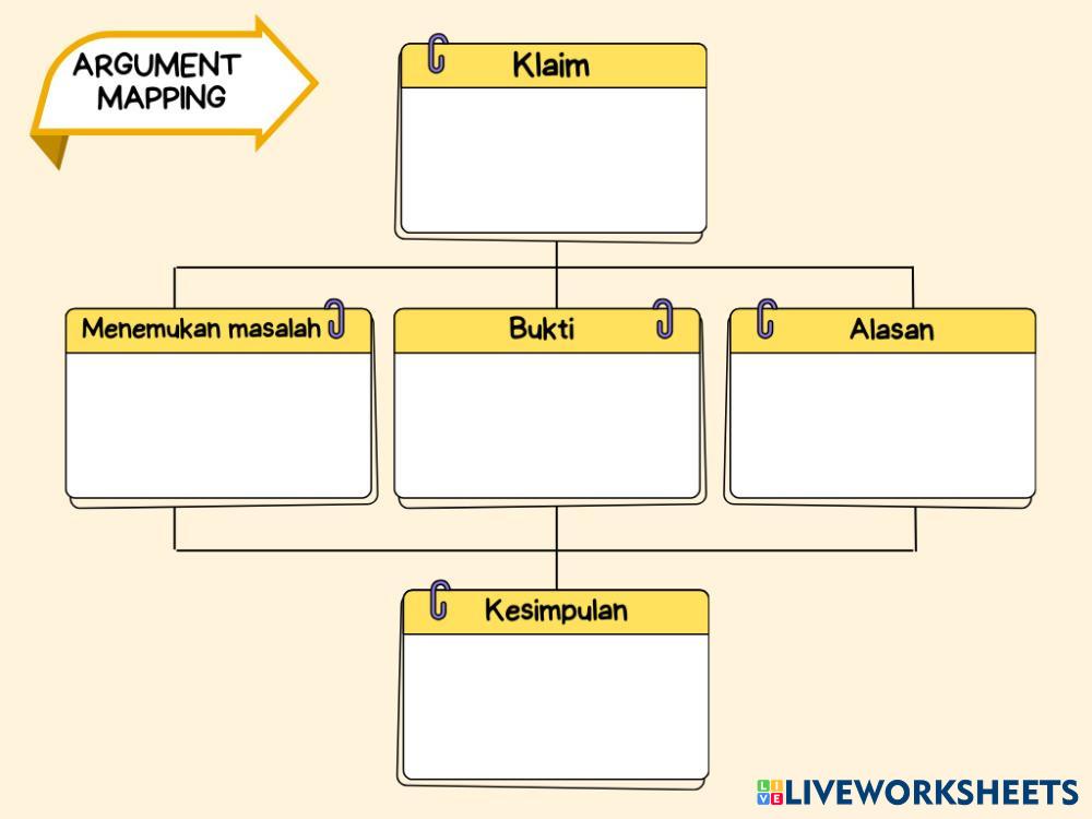 argument mapping | Free Interactive Worksheets | 8002613