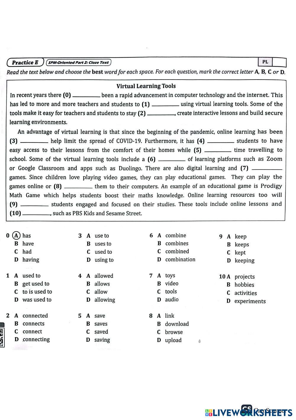 Form 4 Unit 1: … | Free Interactive Worksheets | 8003602