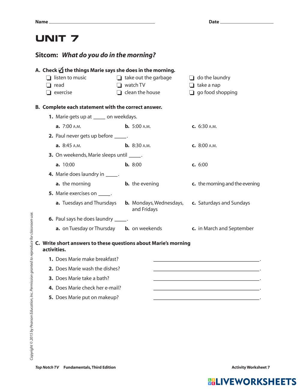 8005968 | TN Fundamentals - Unit 7 - Worksheet | Helen