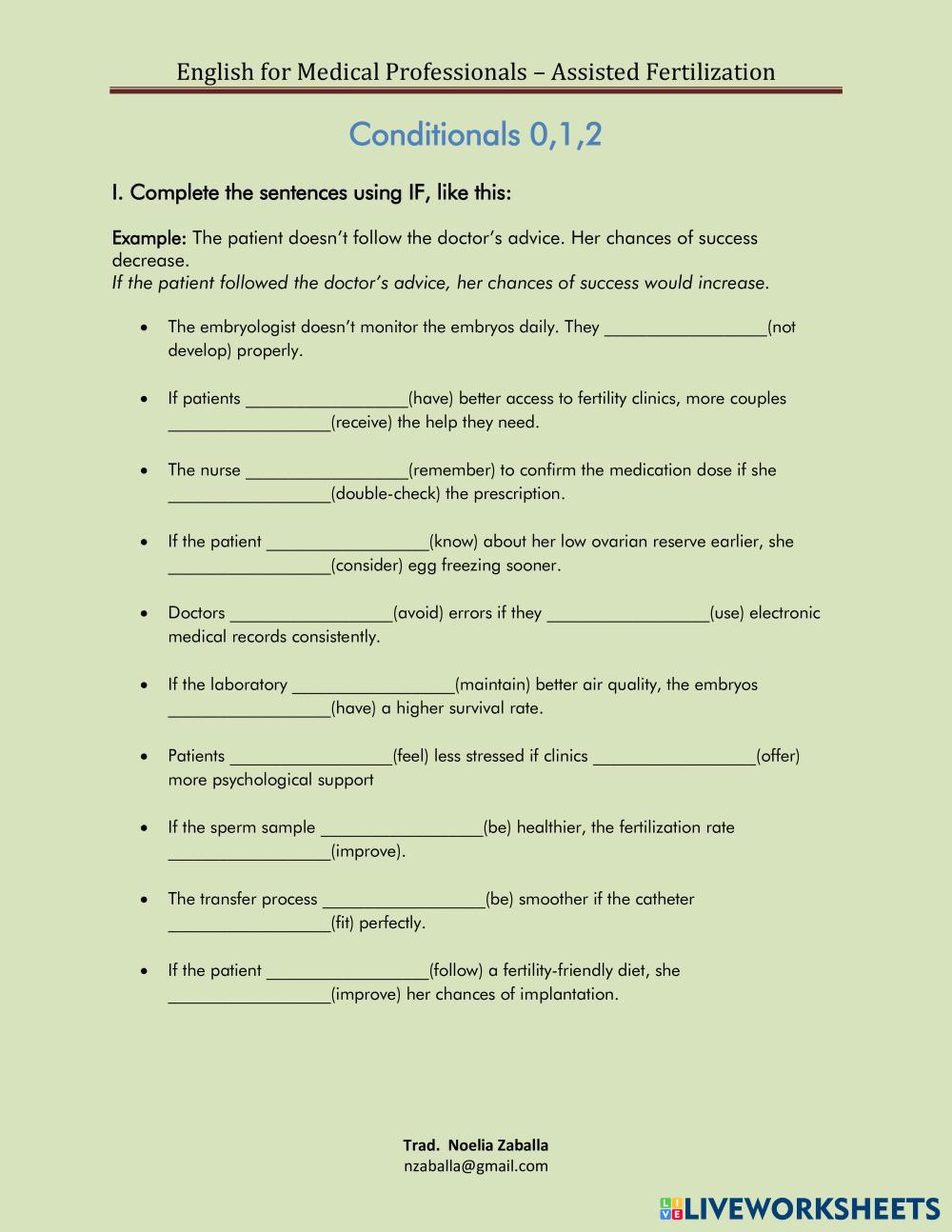 Conditionals - … | Free Interactive Worksheets | 8006457