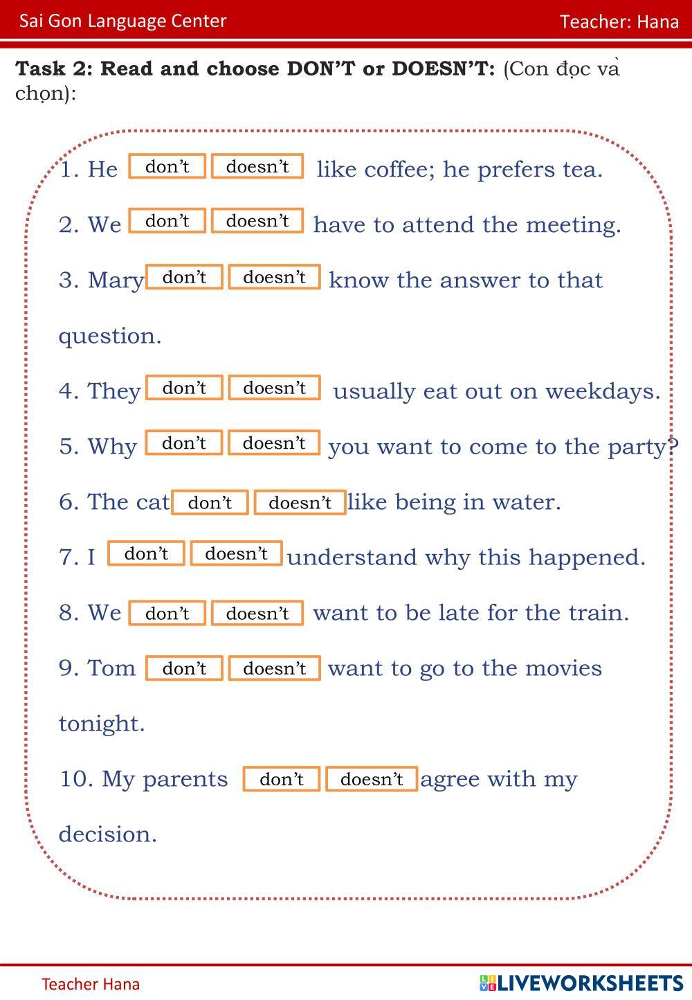 Present simple | LiveWorksheets | 8008143