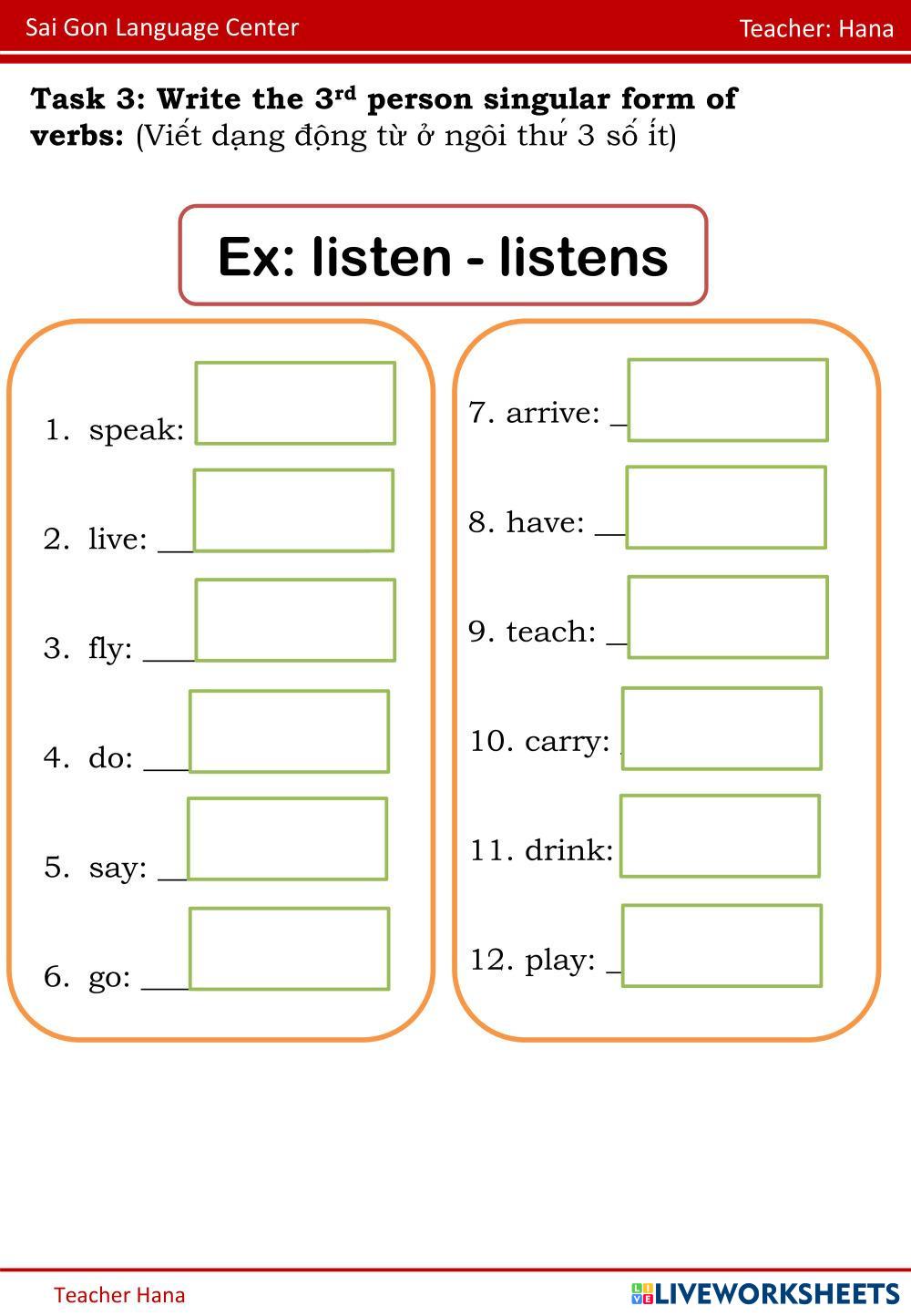 Present simple | LiveWorksheets | 8008143
