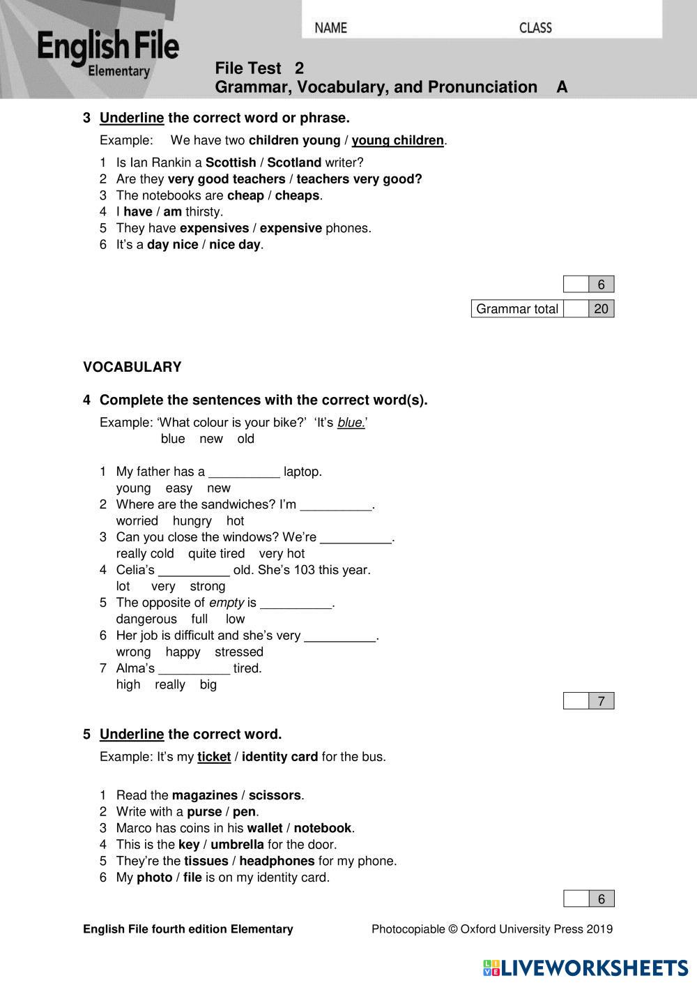 UNIT 2/F1 | Free Interactive Worksheets | 8008841