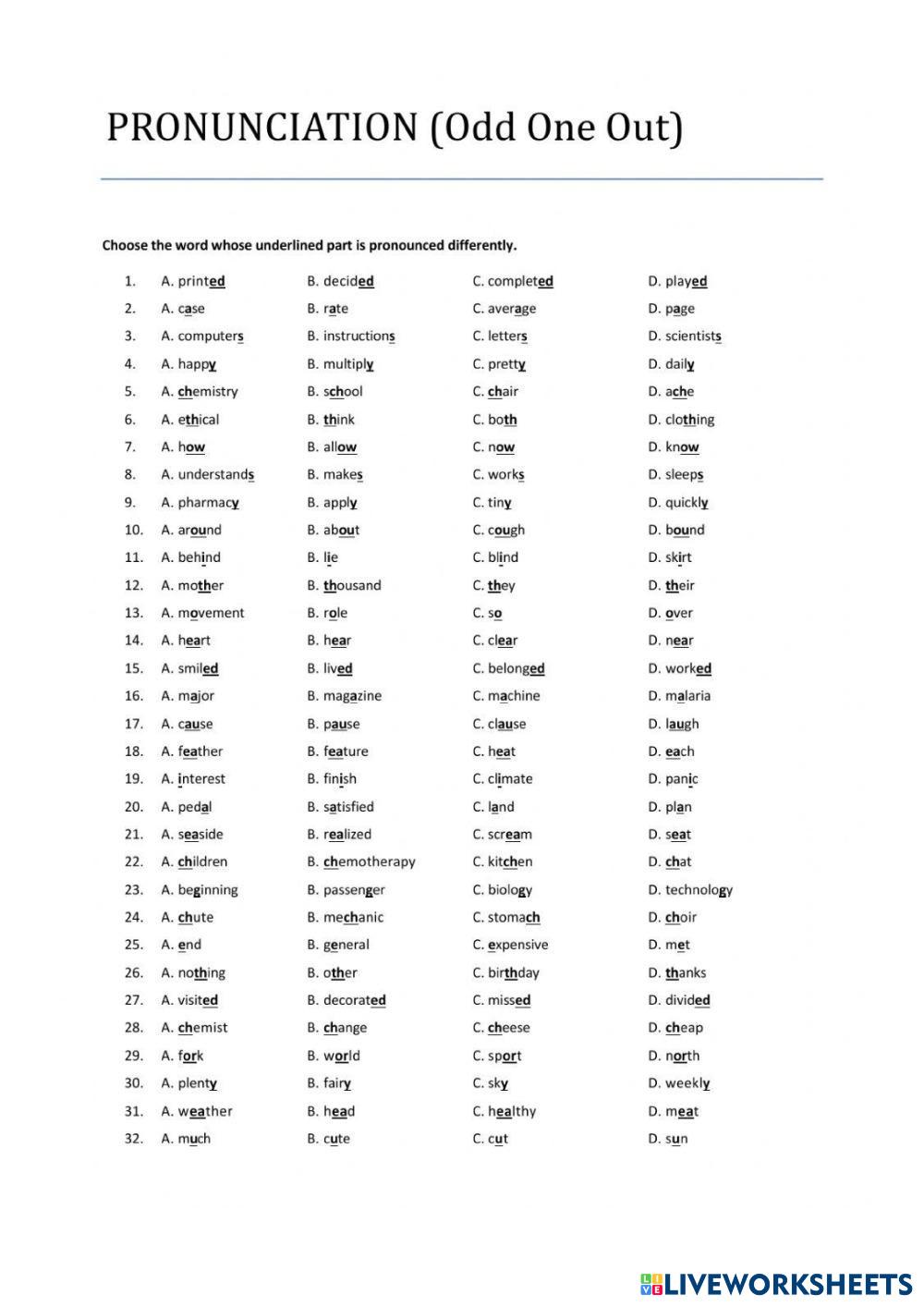 8011643 | Pronunciation Exercise 1 | Hoa Le Kim