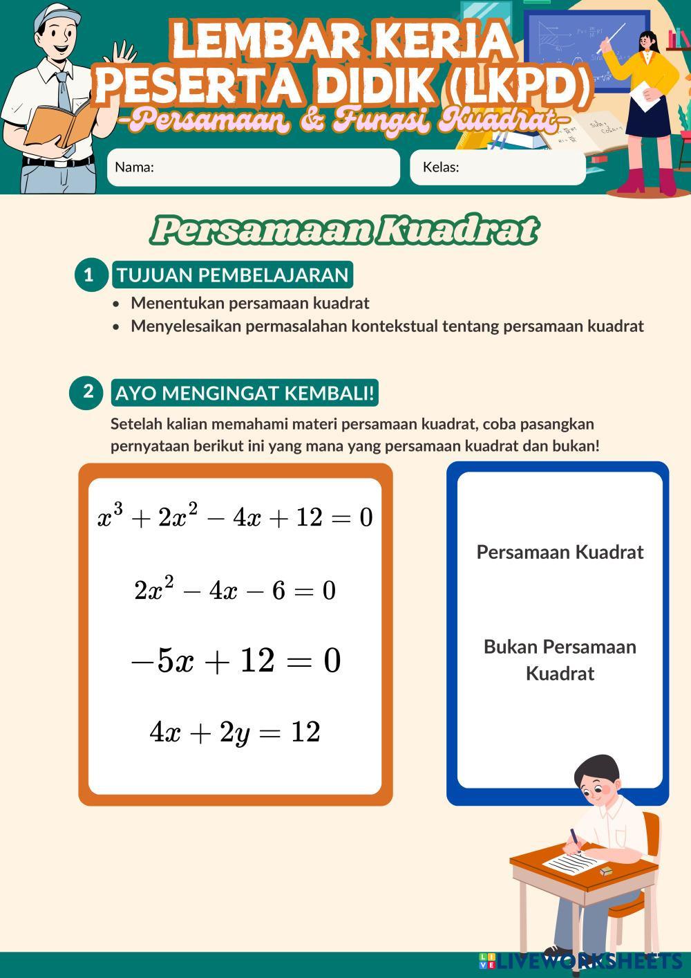 8012390 | LKPD Persamaan Kuadrat | Izza Khoirin Nida