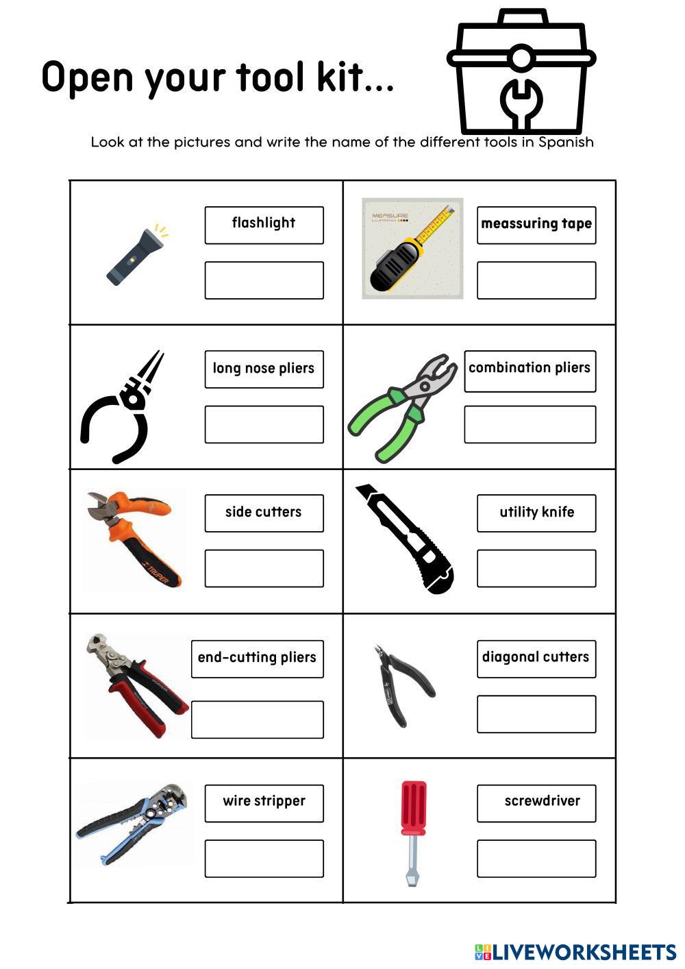 Open your tool … | Free Interactive Worksheets | 8012965