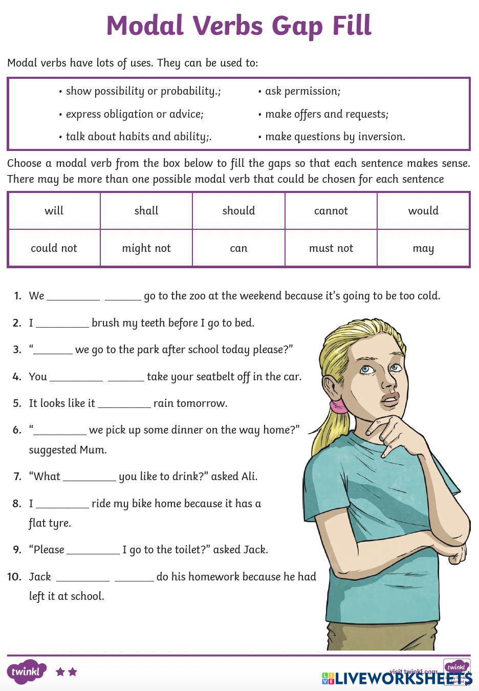 8019656 | Modal verbs 2 | Irene L | LiveWorksheets