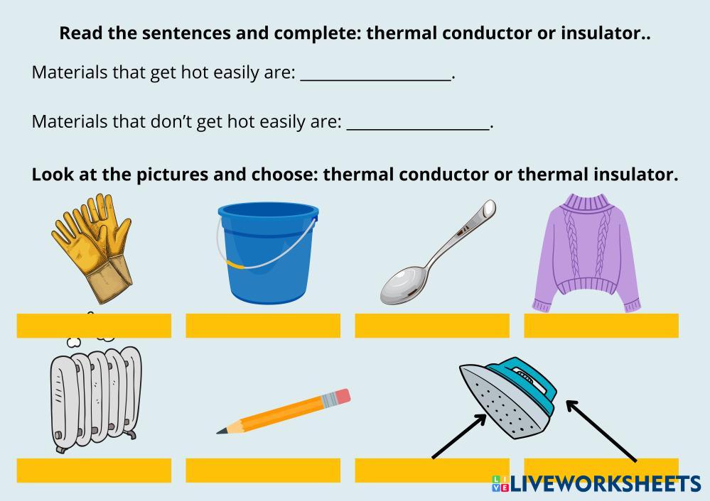 insulators examples heat