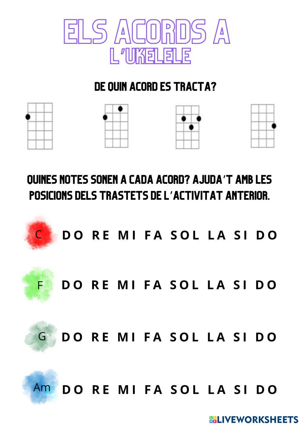 ELS ACORDS A L'… | Free Interactive Worksheets | 8023483