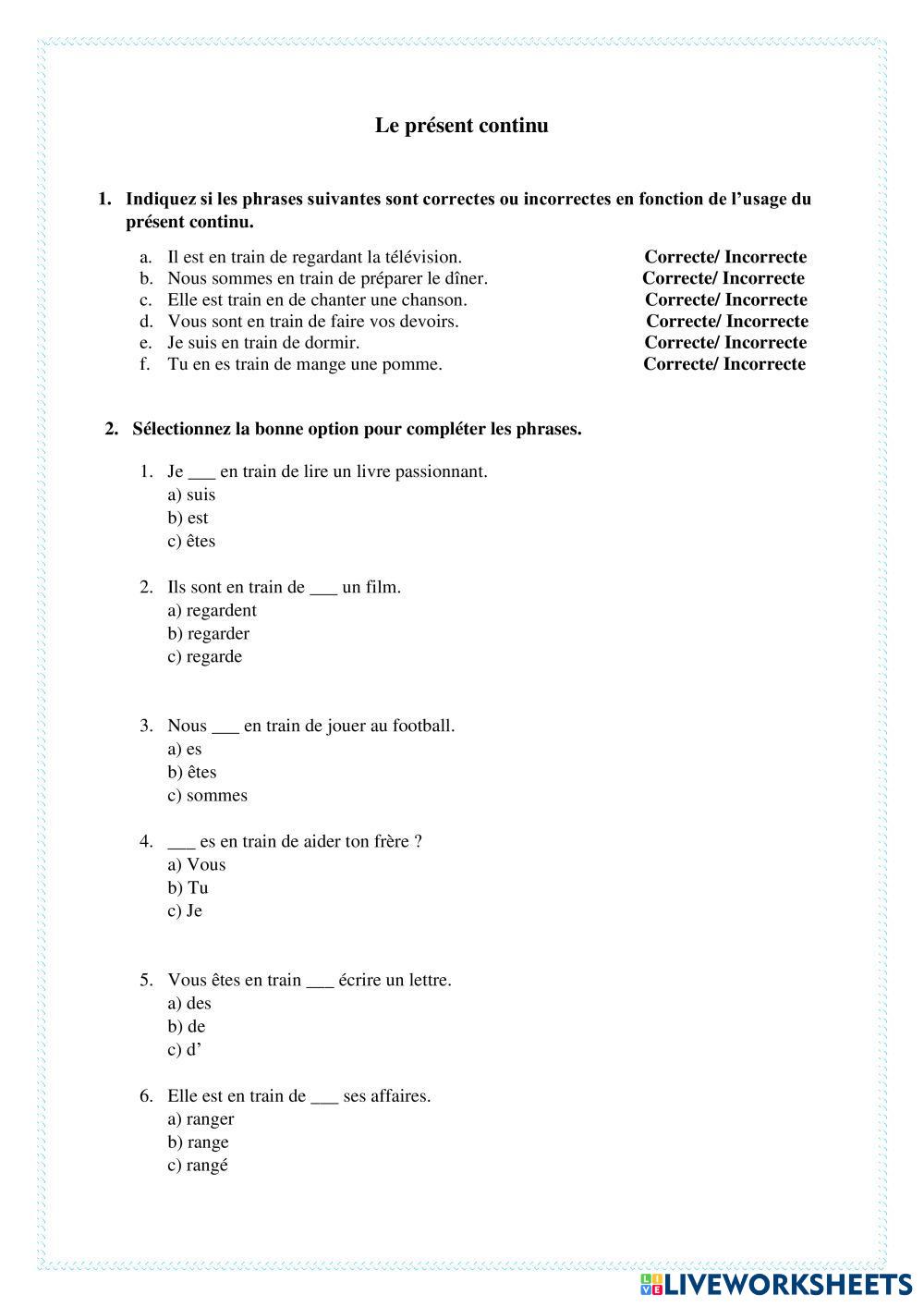 Le present cont… | Free Interactive Worksheets | 8023657