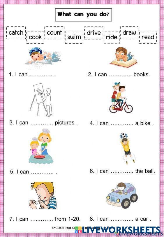 What can you do? | English Language Worksheets | 8251244