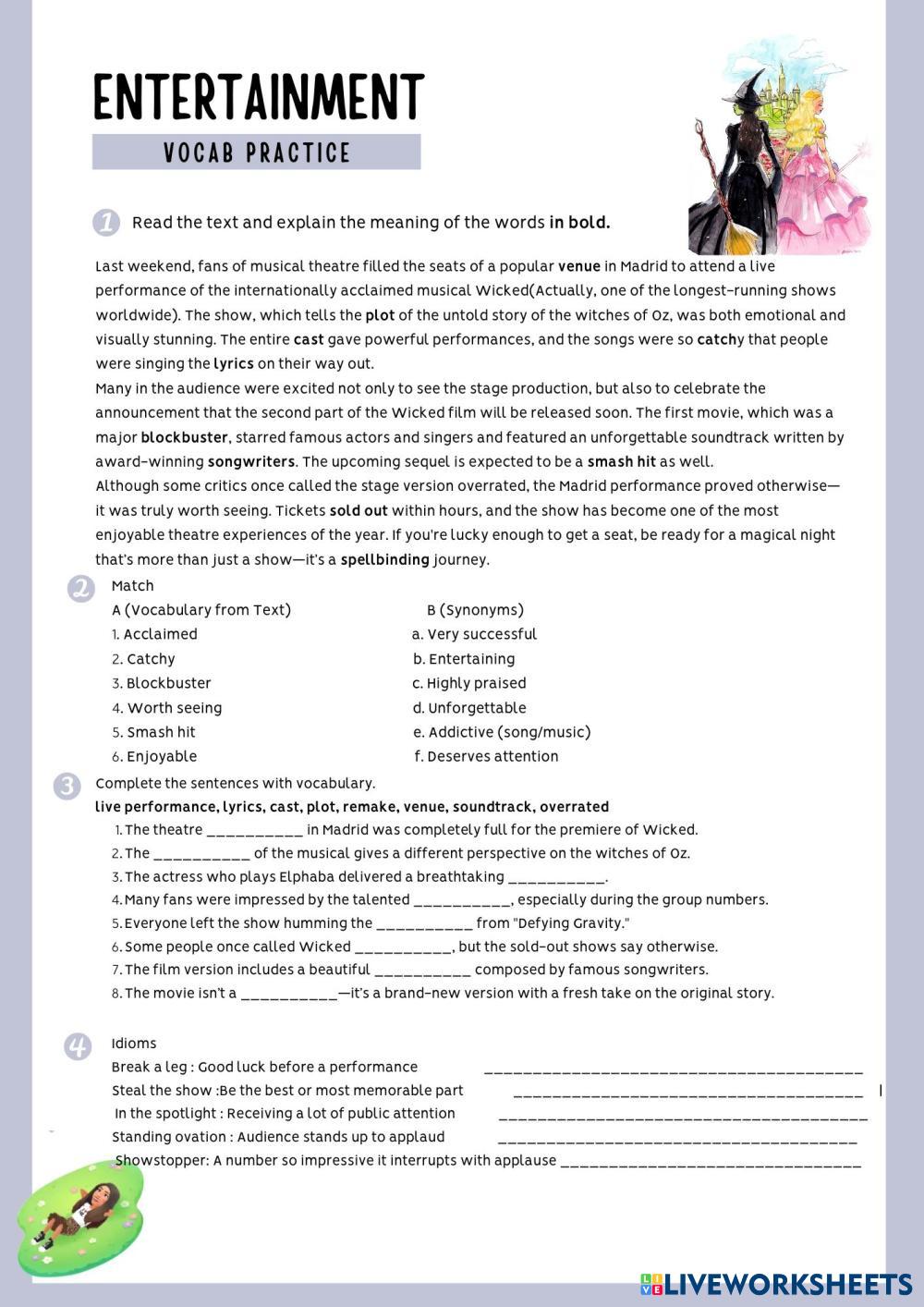 Vocabulary Ente… | English Language Worksheets | 8258696