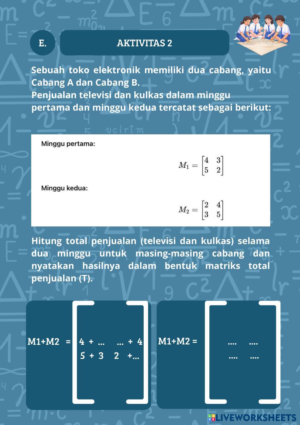 Matriks | Math Worksheets | 8283366