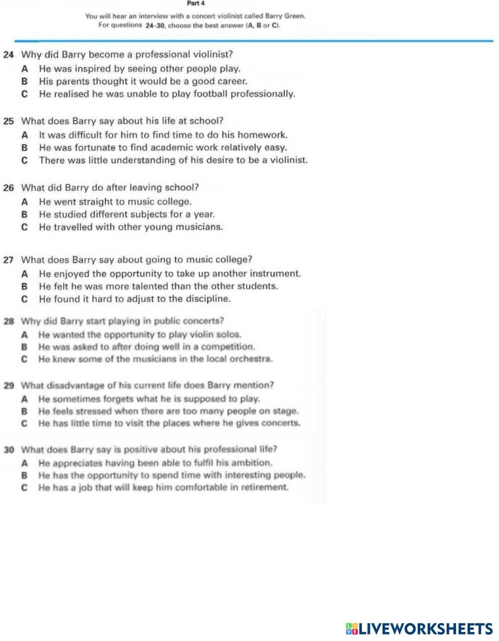 Compact Exam Un… | ESL Worksheets | 8283791