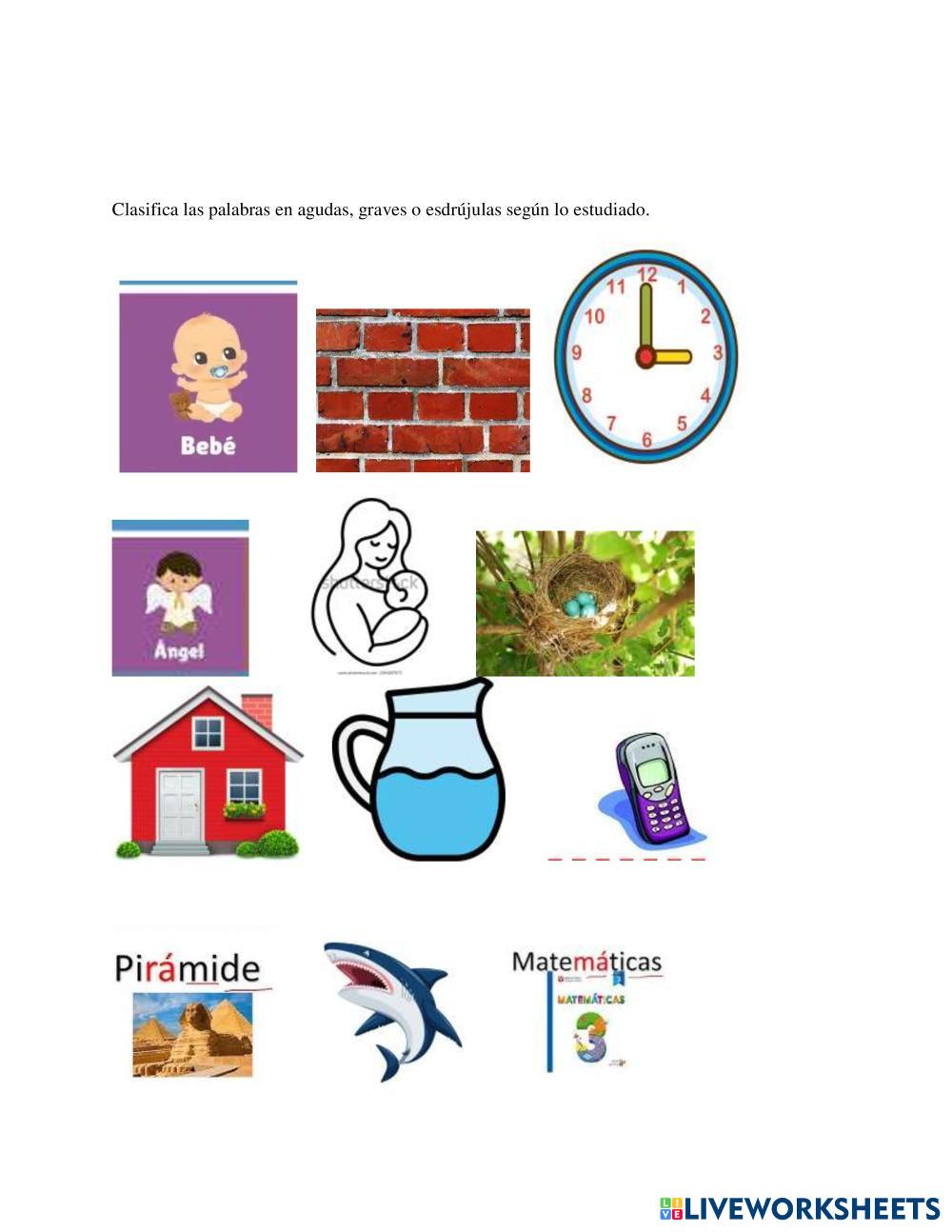 Palabras Agudas… | English Language Worksheets | 8286195