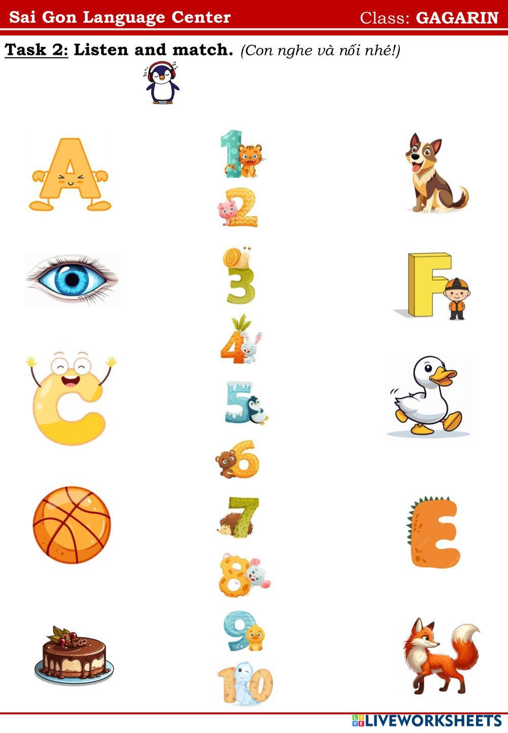 Letter A-F | English Language Worksheets | 8286302