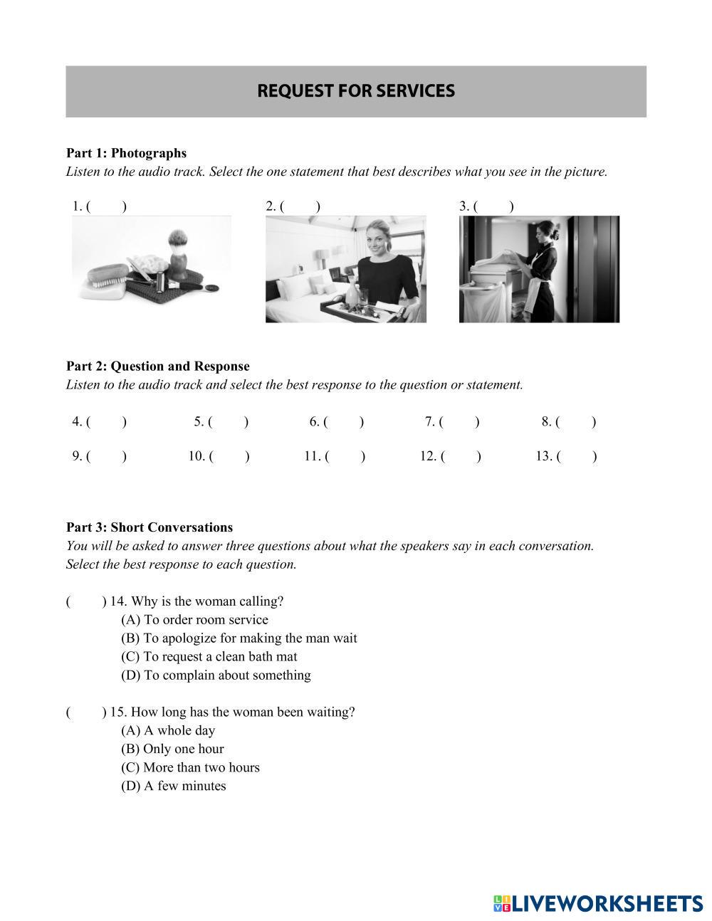 TOEIC Worksheet… | English Language Worksheets | 8289058