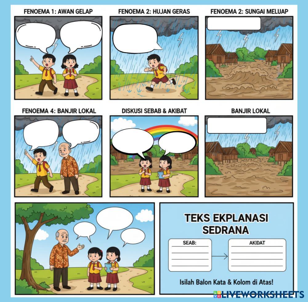 Teks Eksplanasi | English Language Worksheets | 8289774