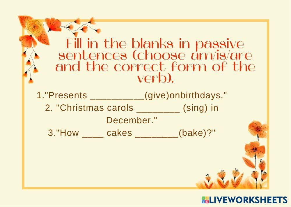 "Passive Voice … | English Language Worksheets | 8298766