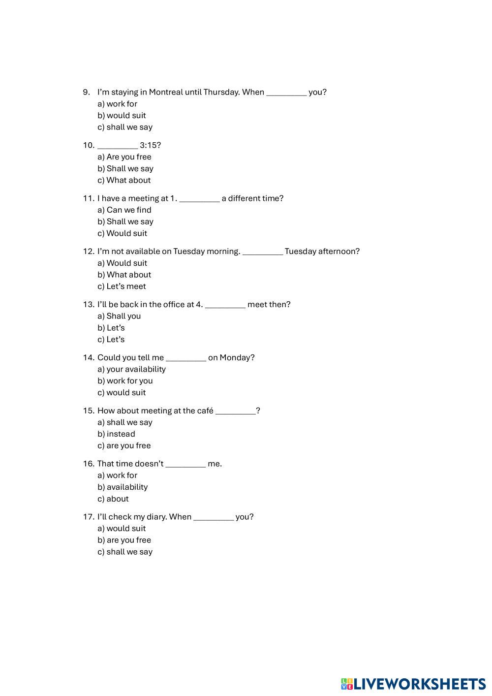 BR A2 U7 Busine… | English Language Worksheets | 8300775