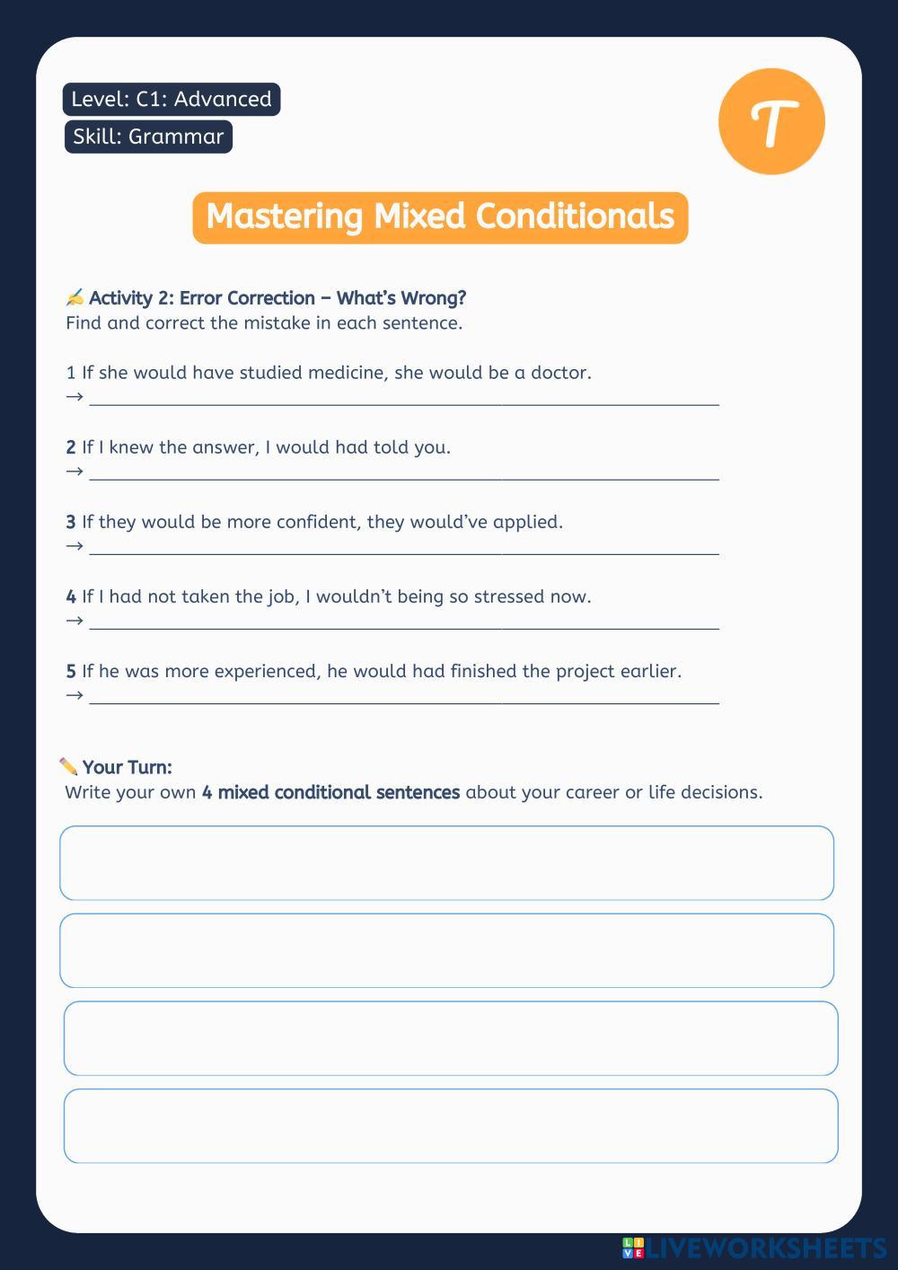 C1 Grammar: Mas… | English Language Worksheets | 8312322