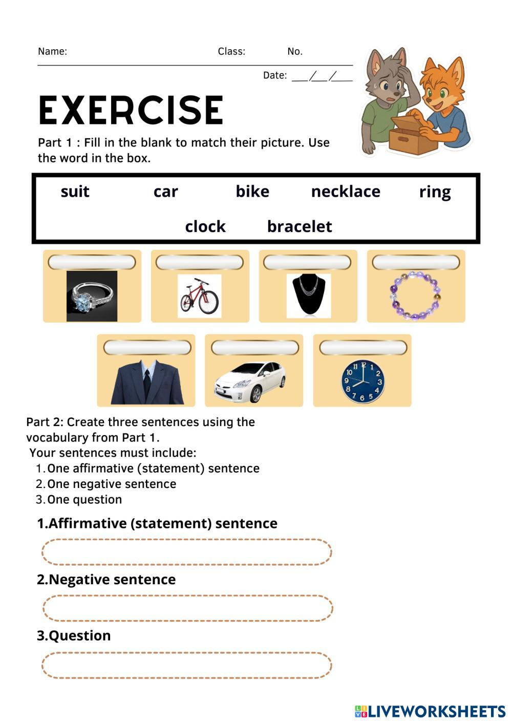 Object Vocabula… | English Language Worksheets | 8314291