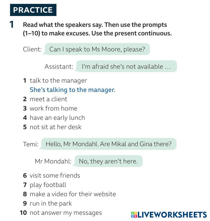 present continu… | ESL Worksheets | 8179448