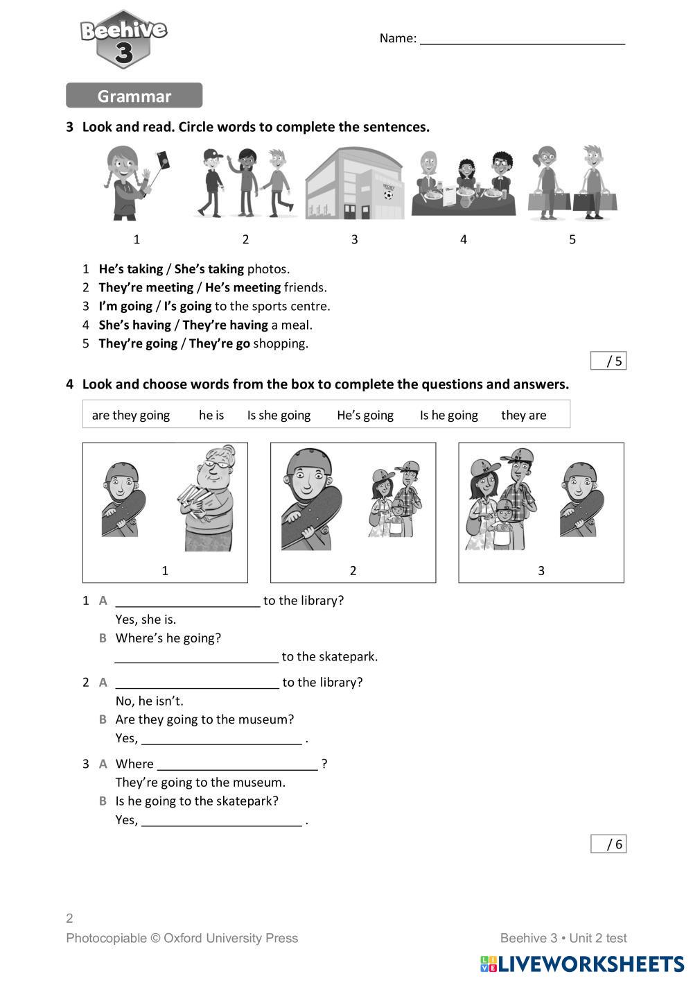 Beehive 3 Test … | Free Interactive Worksheets | 8028383