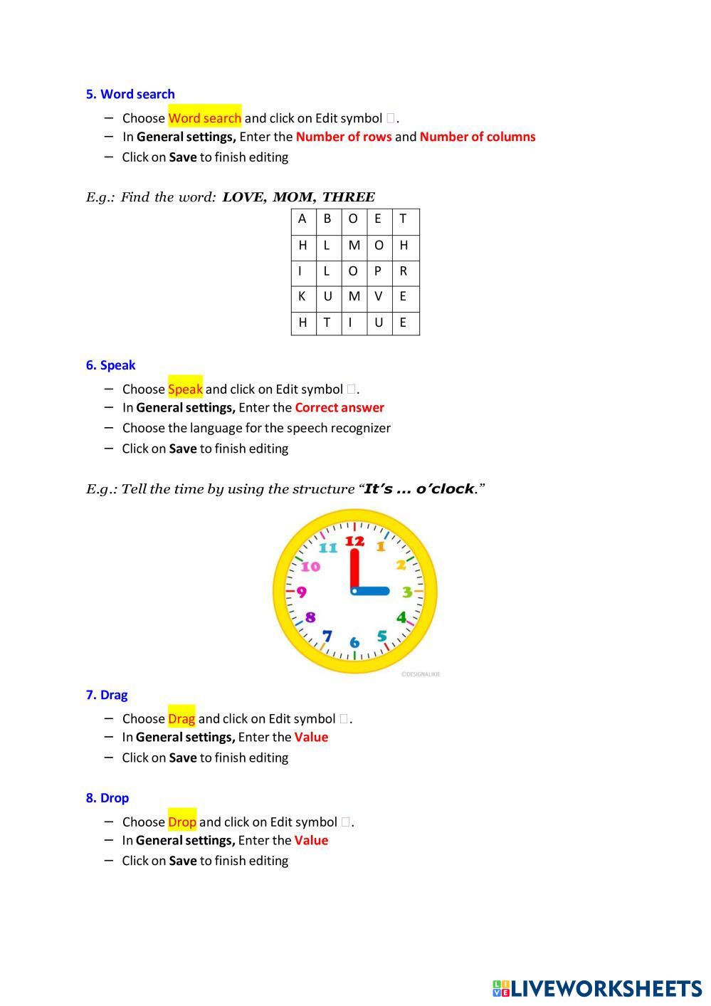 8028694 | 17 Elements of Exercises of Liveworksheets