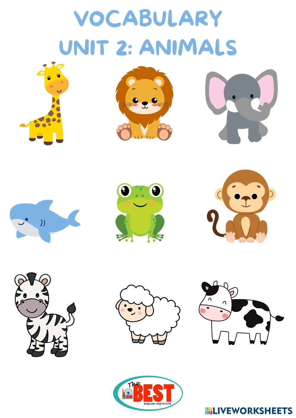 UNIT 2: ANIMALS | Free Interactive Worksheets | 8031418
