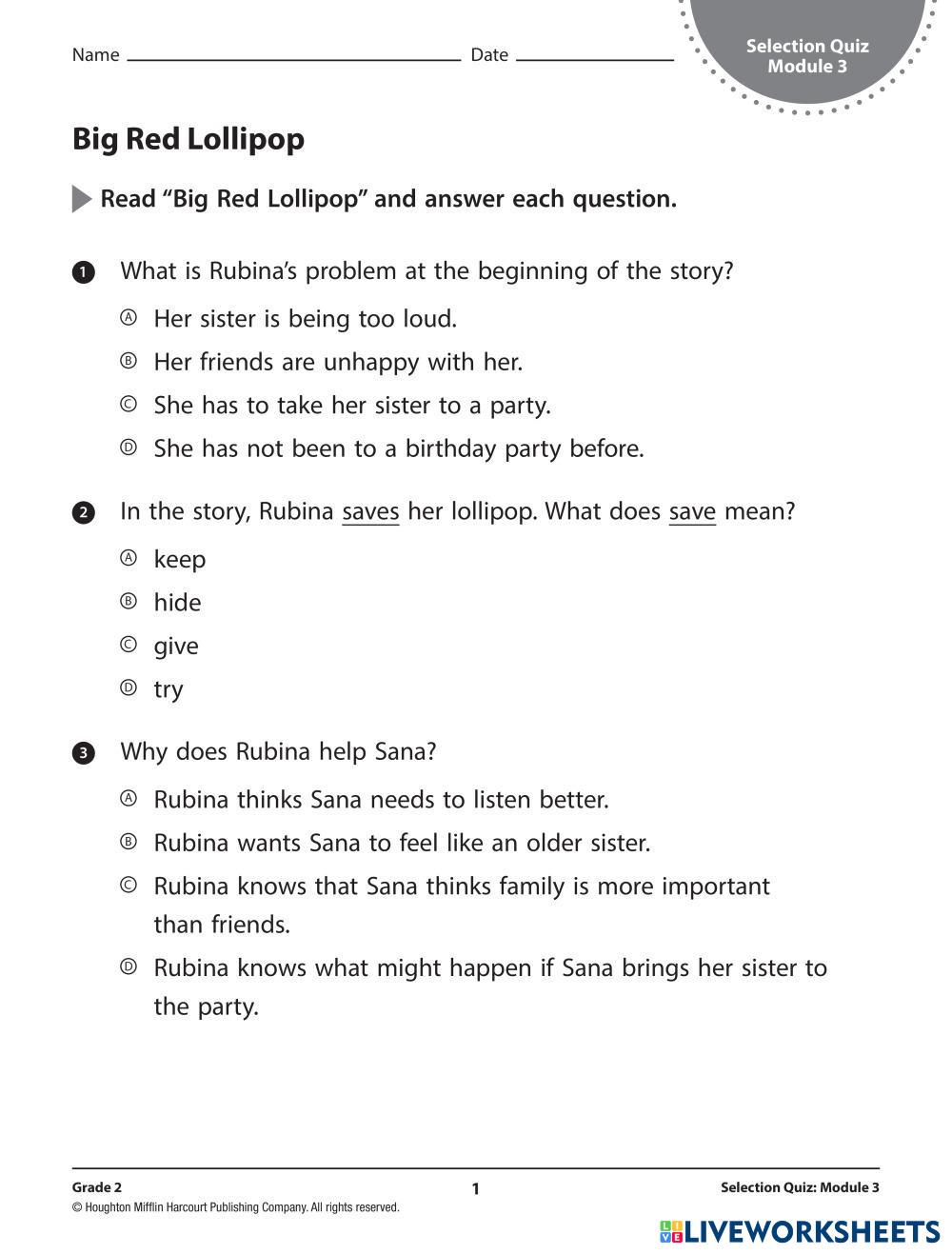 CW-Big Red Loll… | Free Interactive Worksheets | 8031446