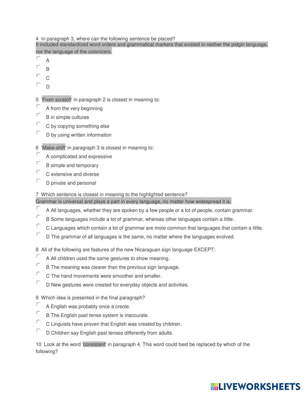 Progress Check | Free Interactive Worksheets | 8035319