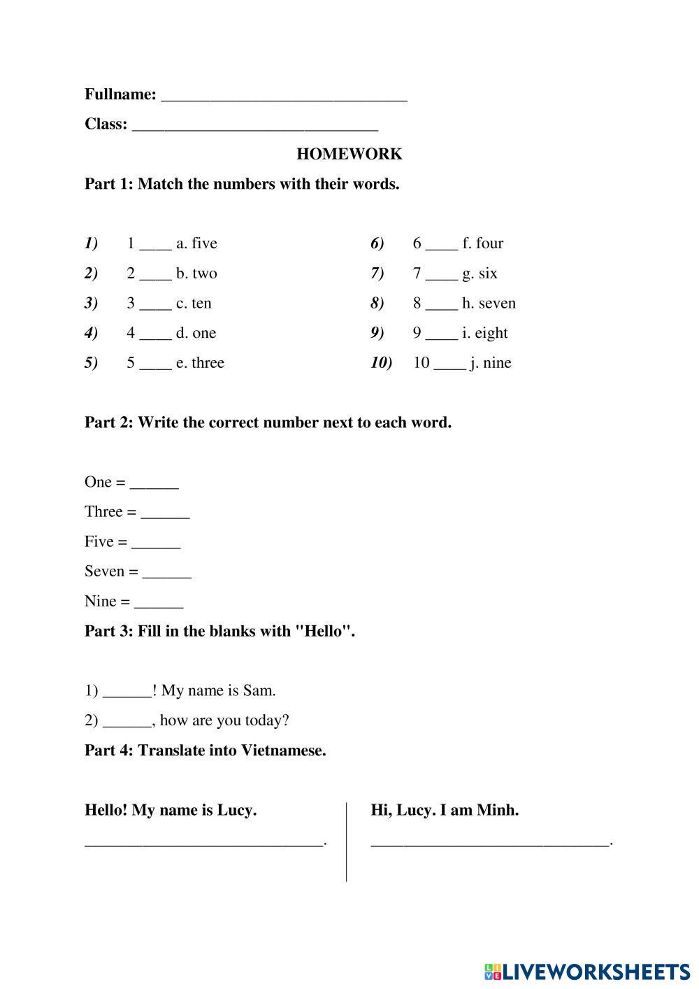 8037724 | Class 3 - U1 - L1 - homework | Lê Hoàng Ngân