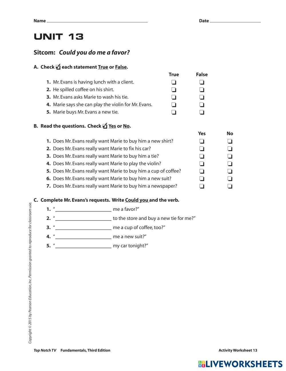 8038273 | TN Fundamentals - Unit 13 - Worksheet | Helen