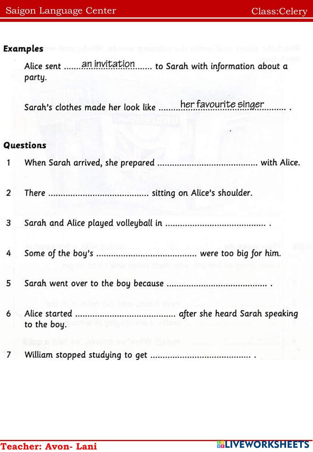 Celery | Free Interactive Worksheets | 8039400