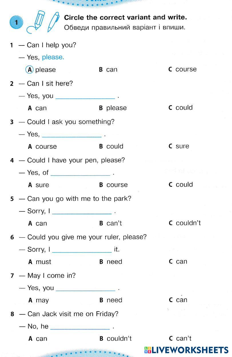 Short dialogues | Free Interactive Worksheets | 8041359