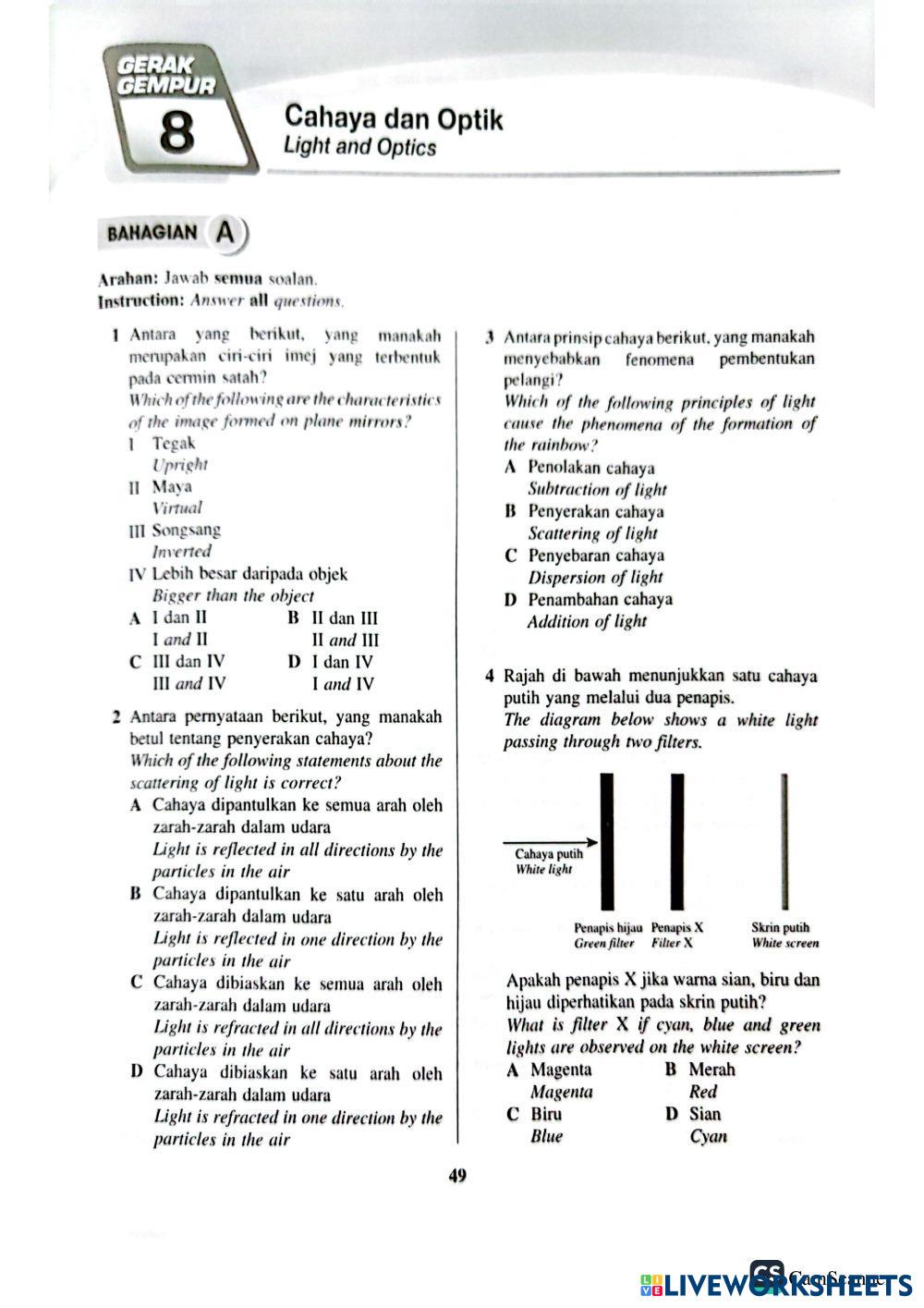 FORM 1 SCIENCE … | Free Interactive Worksheets | 8041514