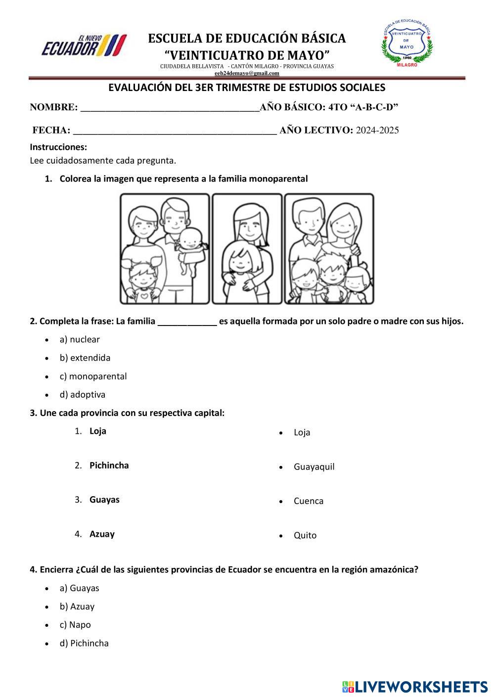 EXAM EESS 3T | Free Interactive Worksheets | 8043317