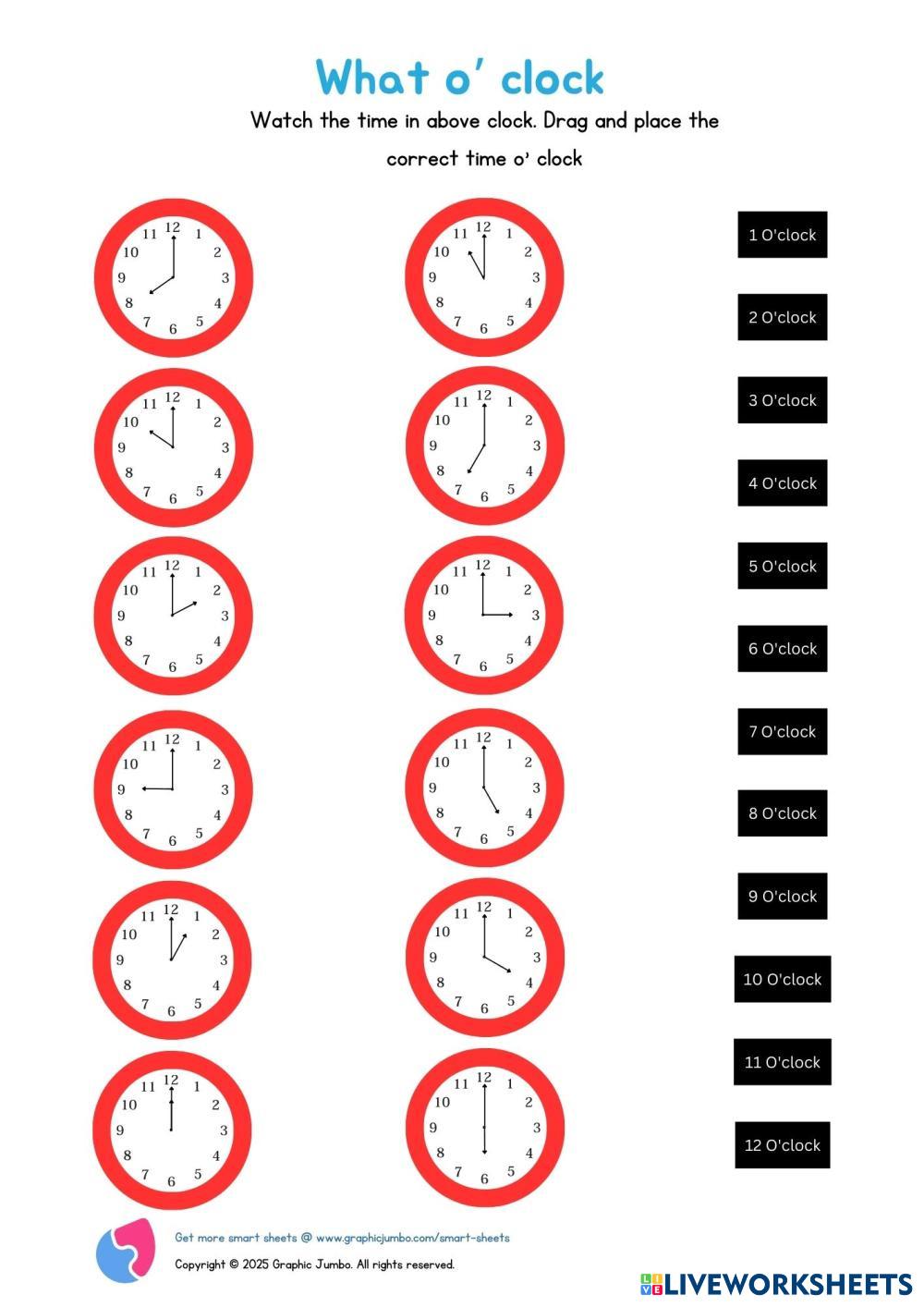 8046425 | clock time | Jumbo Team | LiveWorksheets