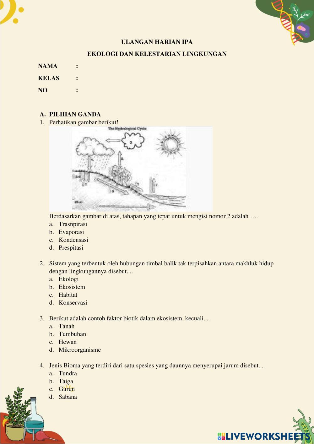 Soal Ulangan Ek… | Free Interactive Worksheets | 8047885