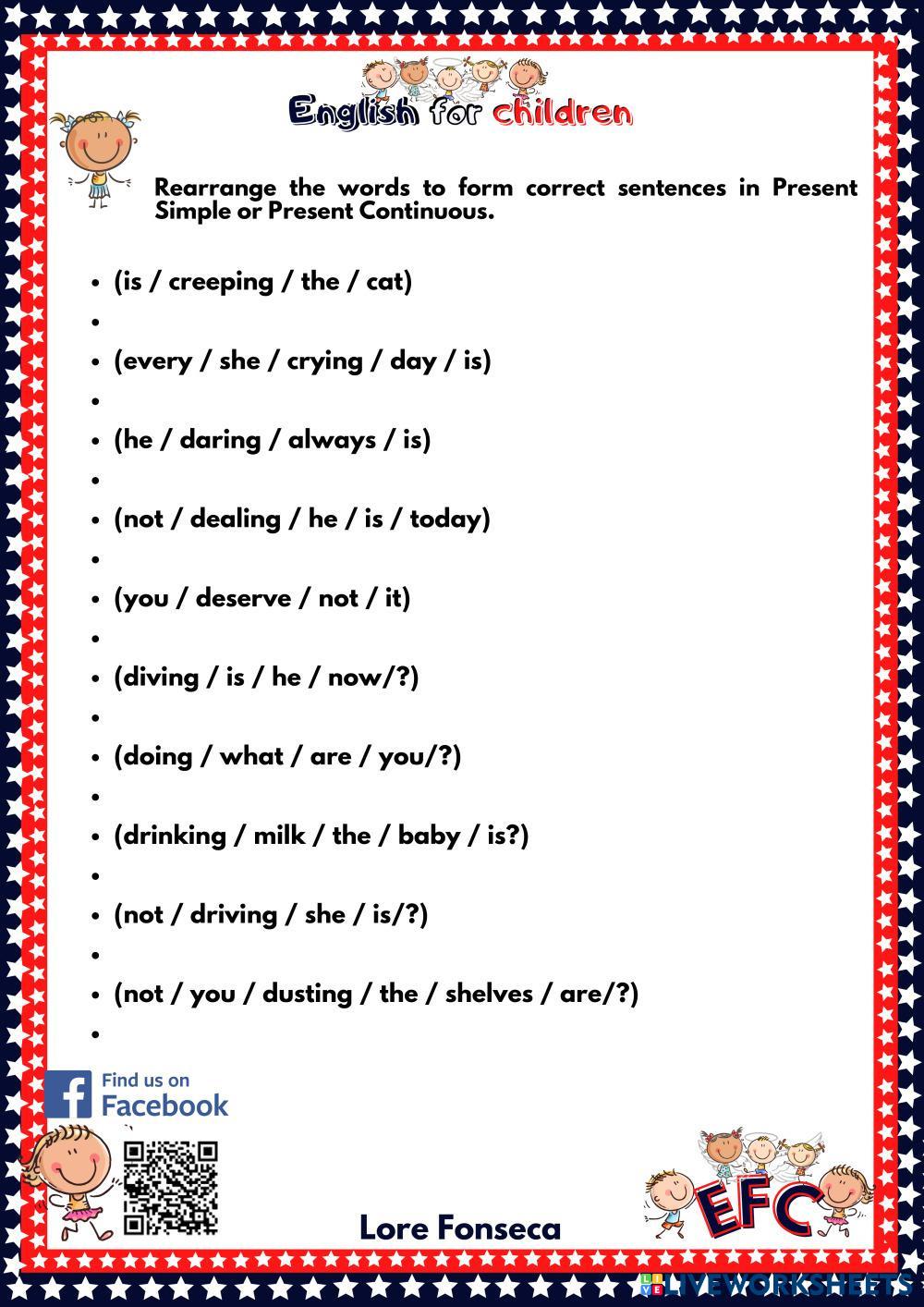 2 PRESENT CONTI… | Free Interactive Worksheets | 8047370