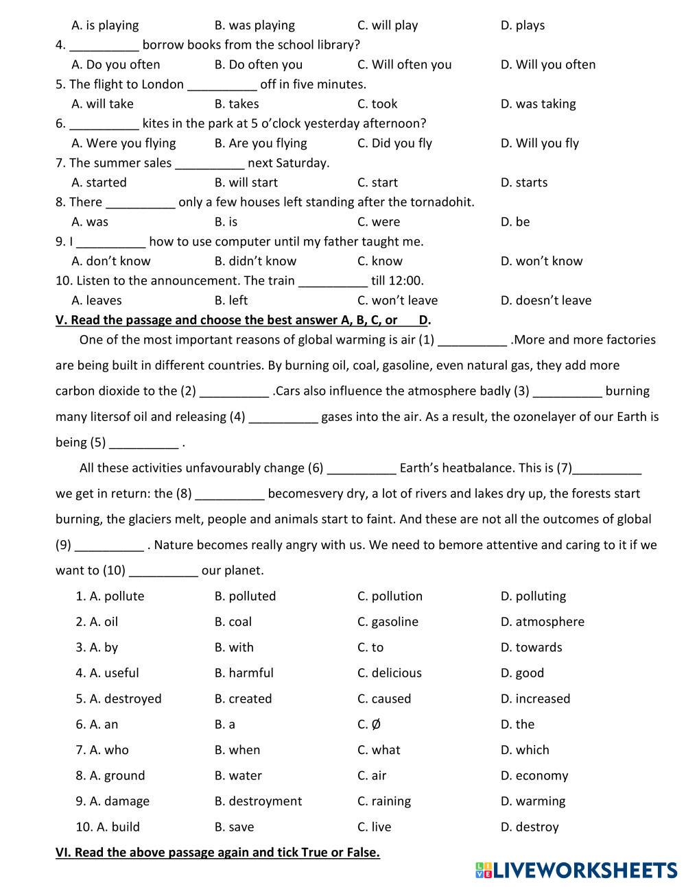 G8-REVIEW 3.TES… | Free Interactive Worksheets | 8049769