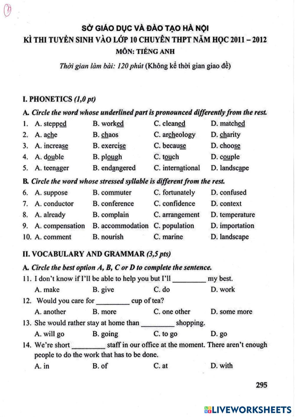 8049915 | LỚP 10 CHUYEN THPT 2011-2012 | Đặng Thành