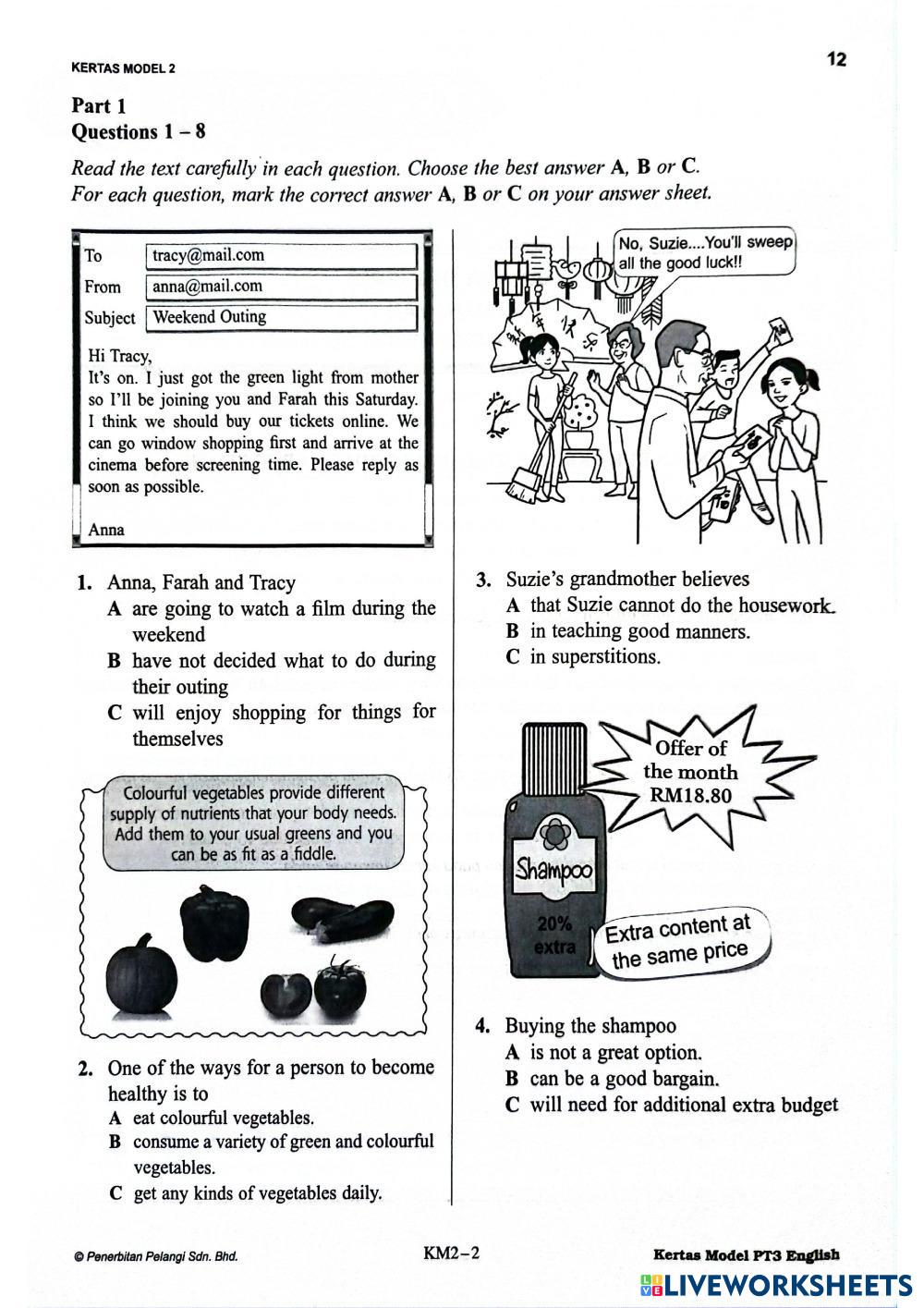 8050692 | ENGLISH PAPER 1 PART 1 UASA | Khoo Yeon Chen